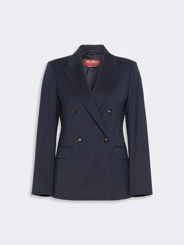 Max Mara Plain-weave Wool Double-breasted Jacket