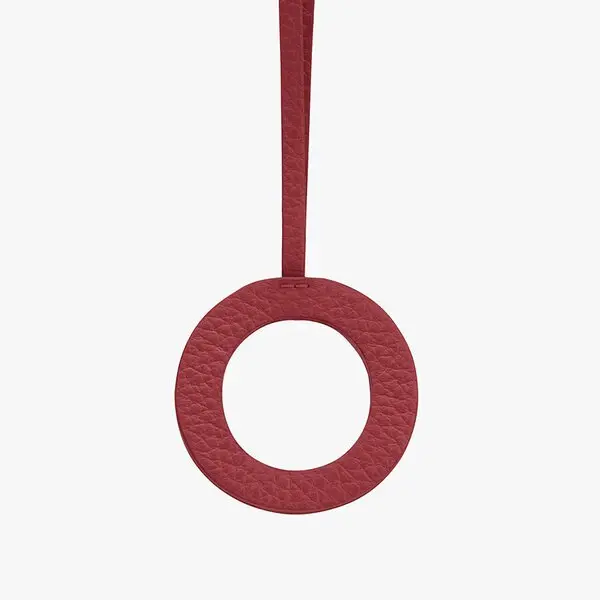 Cuyana Letter Keychain O - Ruby/nude