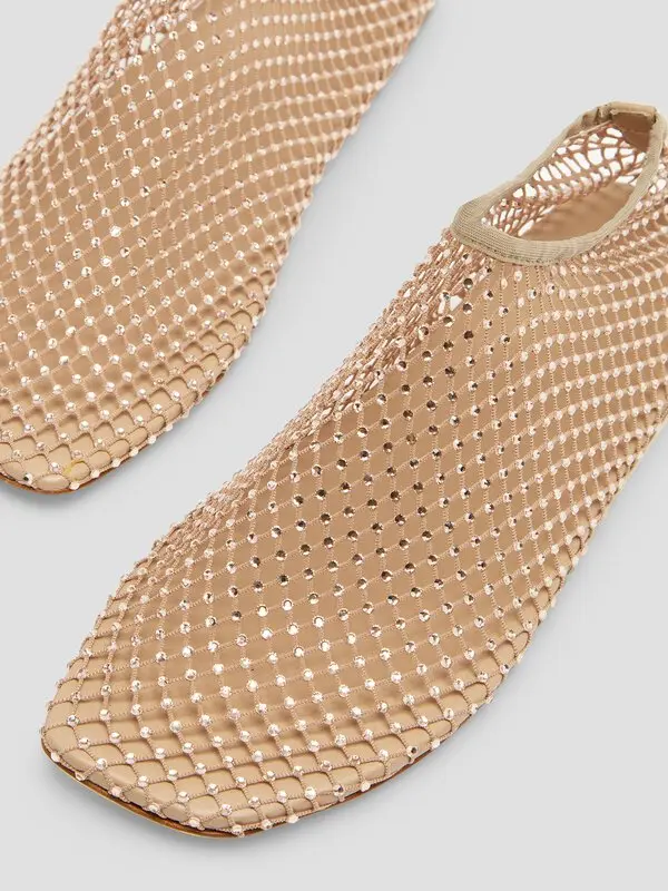 Christopher Esber Minette Embellished Mesh Ballerina Flats