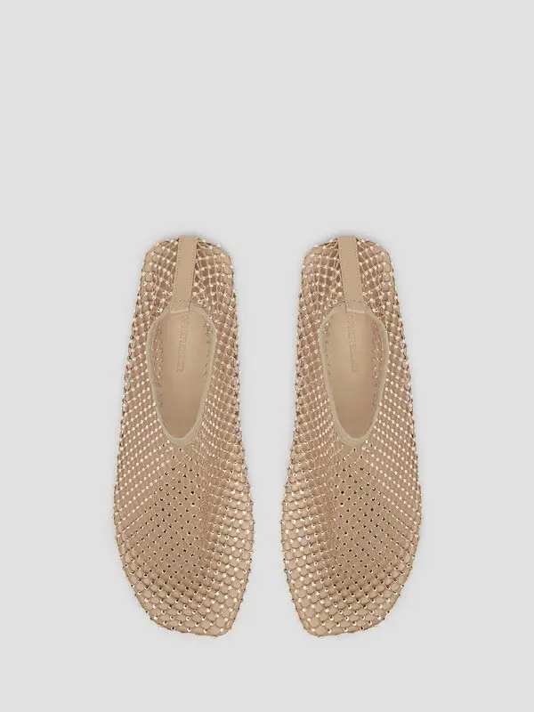 Christopher Esber Minette Embellished Mesh Ballerina Flats