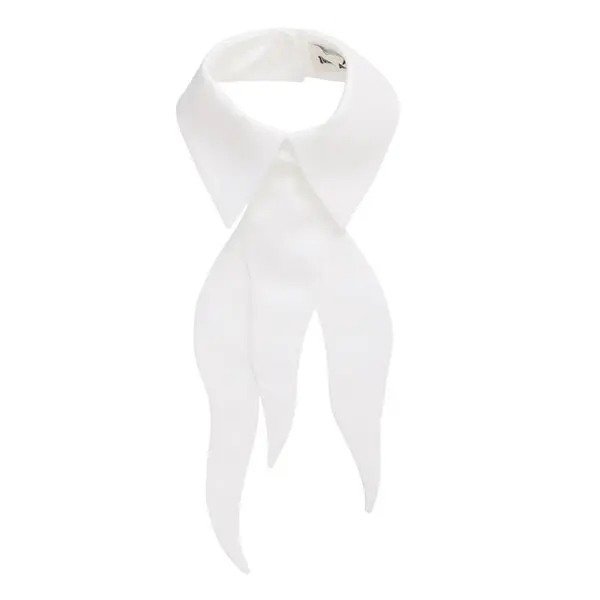 JULIA ALLERT Sculptural Satin Collar - White