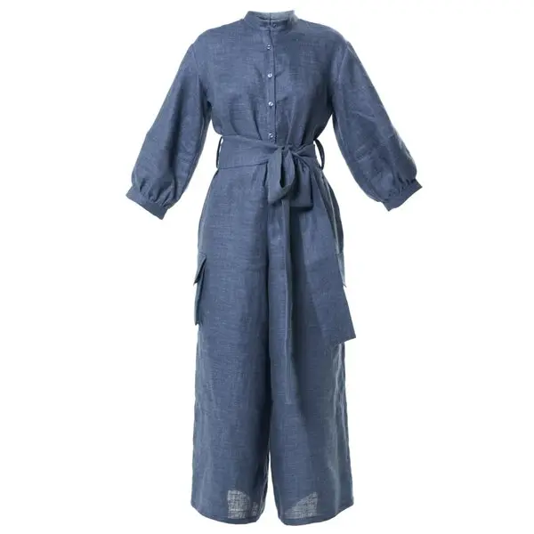 METAMORPHOZA Wide-leg Linen Jumpsuit