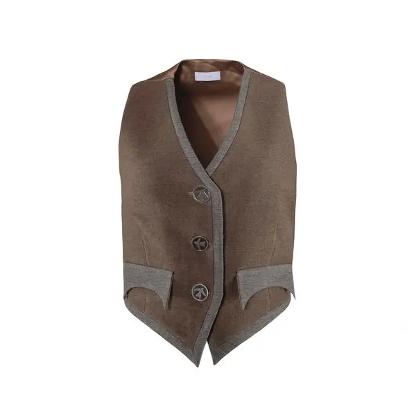 VESTIAIRE D'UN OISEAU LIBRE Neutrals Wool Vest