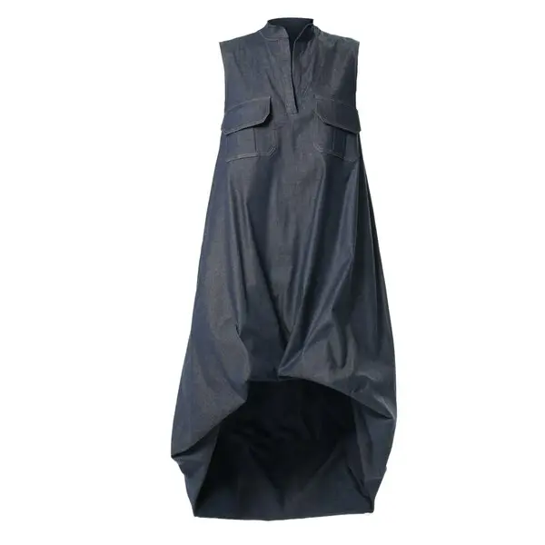 METAMORPHOZA High-low Denim Dress - Blue