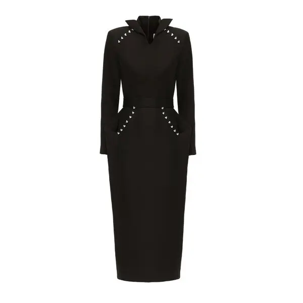 JULIA ALLERT Studded Tailored Midi Dress