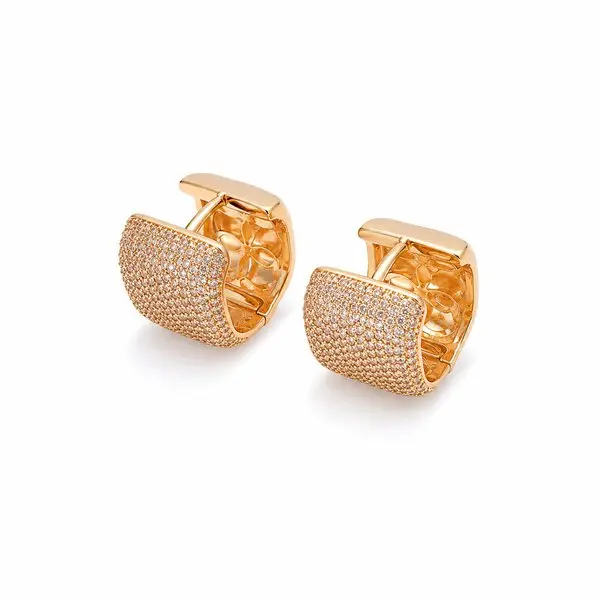 LYA SOUL JEWELRY Noa Reversible Earrings With Pavé Zircon And Polished - Gold