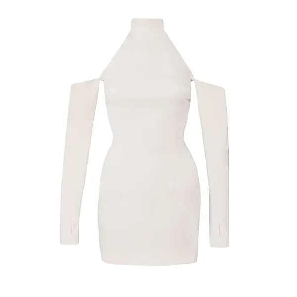 VESTIAIRE D'UN OISEAU LIBRE Wool Short Dress - White