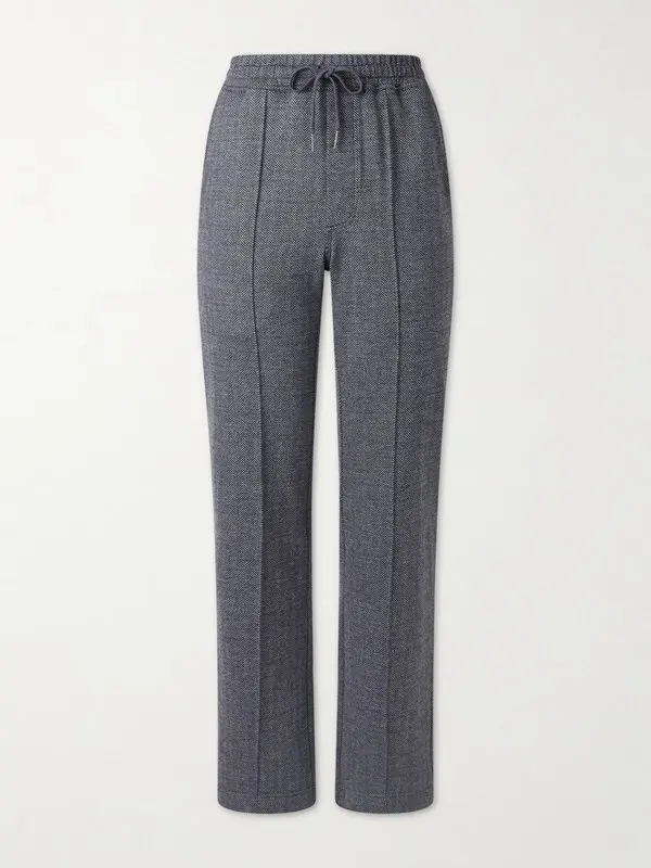 TOM FORD Straight-leg Herringbone Drawstring Trousers