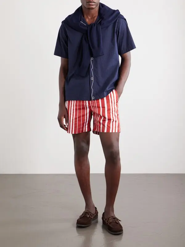 Orlebar Brown Maitan Embroidered Cotton Shirt