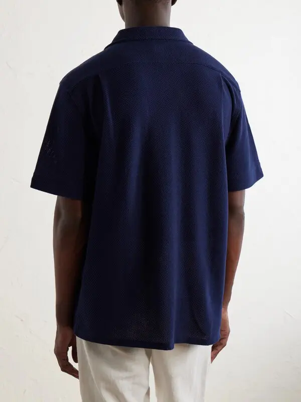 Polo Ralph Lauren Pointelle Cotton-knitted Polo Shirt