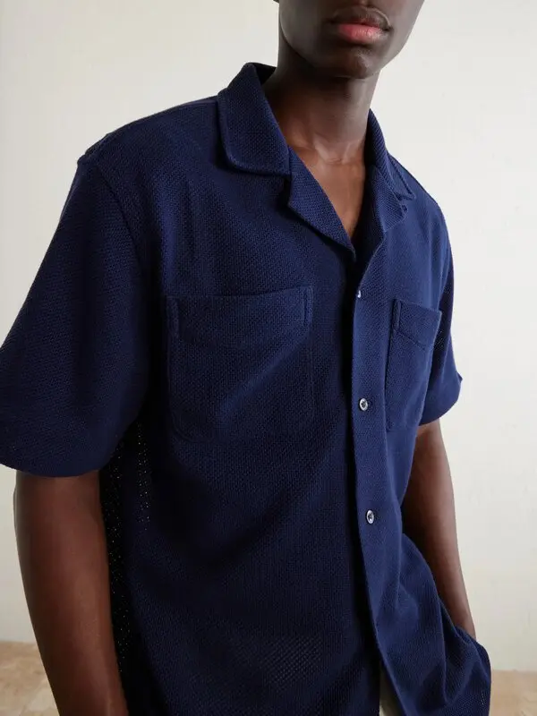 Polo Ralph Lauren Pointelle Cotton-knitted Polo Shirt