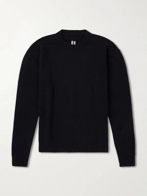 Rick Owens Cashmere-blend Knitted Sweater - Black