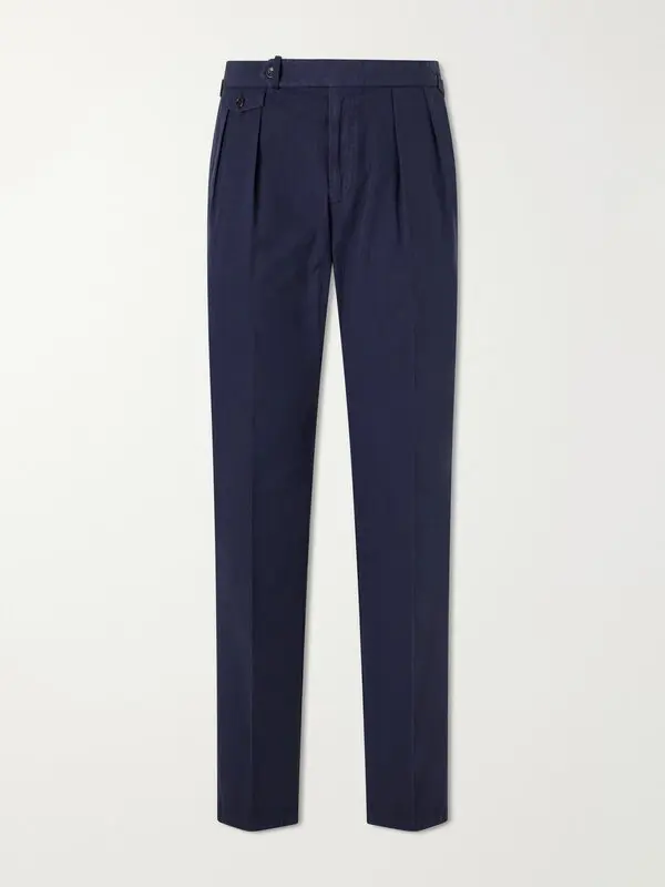 Polo Ralph Lauren Pleated Stretch Cotton Trousers