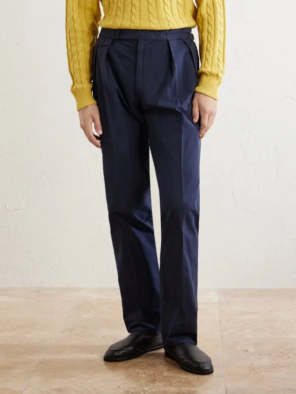 Polo Ralph Lauren Pleated Stretch Cotton Trousers
