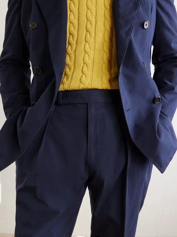 Polo Ralph Lauren Pleated Stretch Cotton Trousers