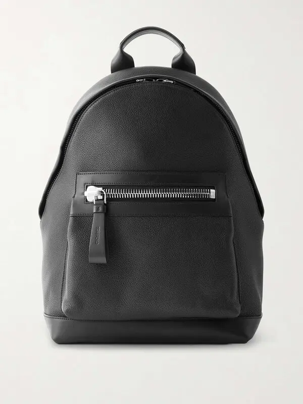 TOM FORD Buckley Full-grain Leather Backpack - Black