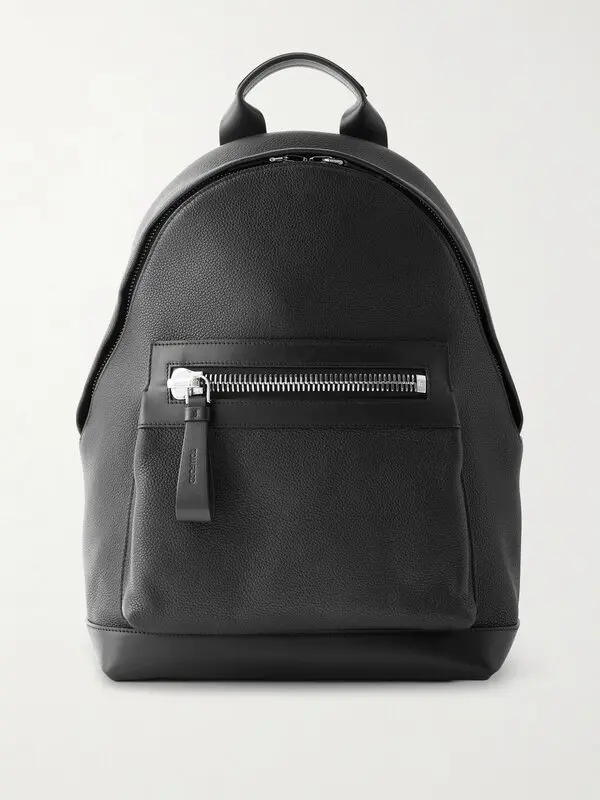 TOM FORD Buckley Full-grain Leather Backpack - Black