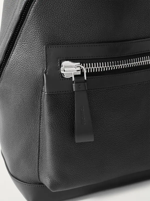 TOM FORD Buckley Full-grain Leather Backpack - Black