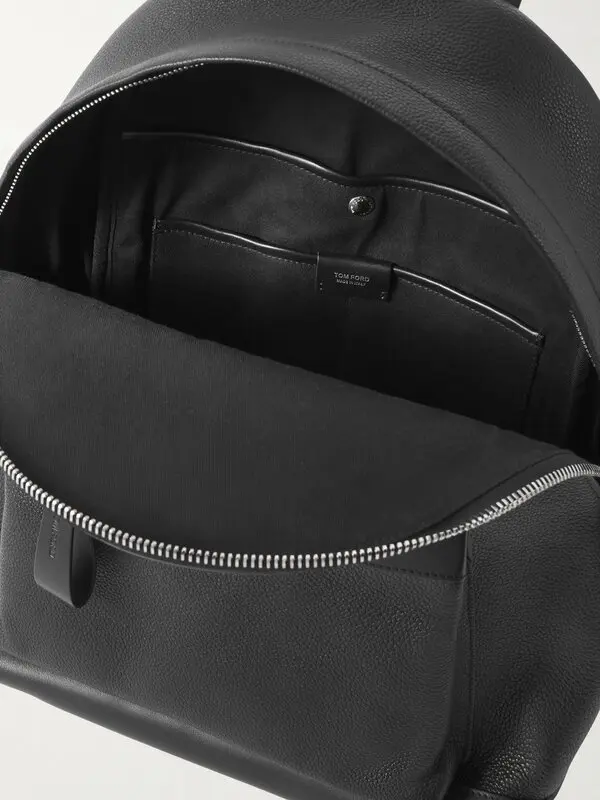 TOM FORD Buckley Full-grain Leather Backpack - Black