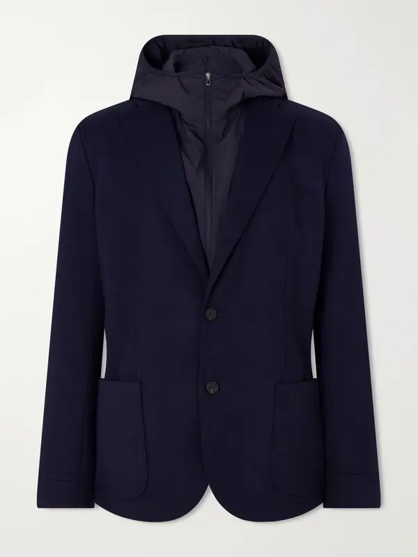 Sease Virgin Wool Hooded Blazer