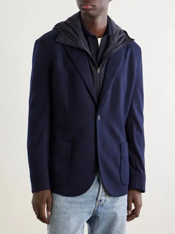 Sease Virgin Wool Hooded Blazer