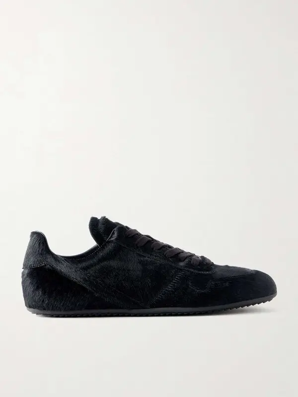 Rick Owens Minimal Sneaks Pony Hair Sneakers - Black