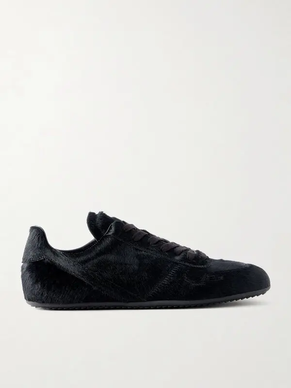 Rick Owens Pony Hair Sneakers - Black