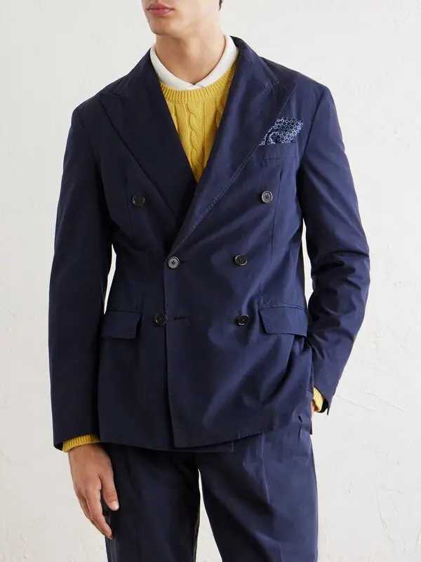 Polo Ralph Lauren Double-breasted Cotton-canvas Suit Jacket