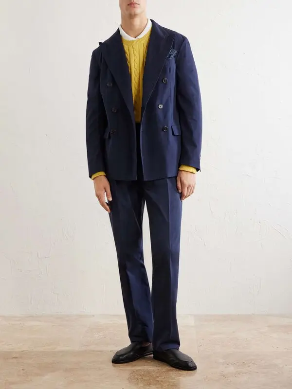Polo Ralph Lauren Double-breasted Cotton-canvas Suit Jacket