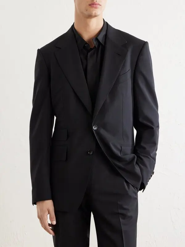 TOM FORD Shelton Stretch-wool Jacket - Black