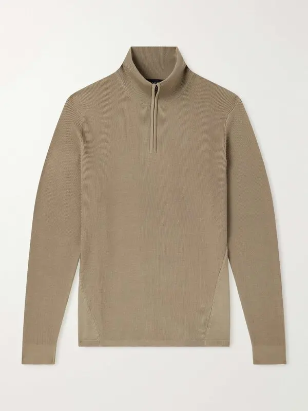 Sease Waffle Turtle-neck Wool-knitted Sweater