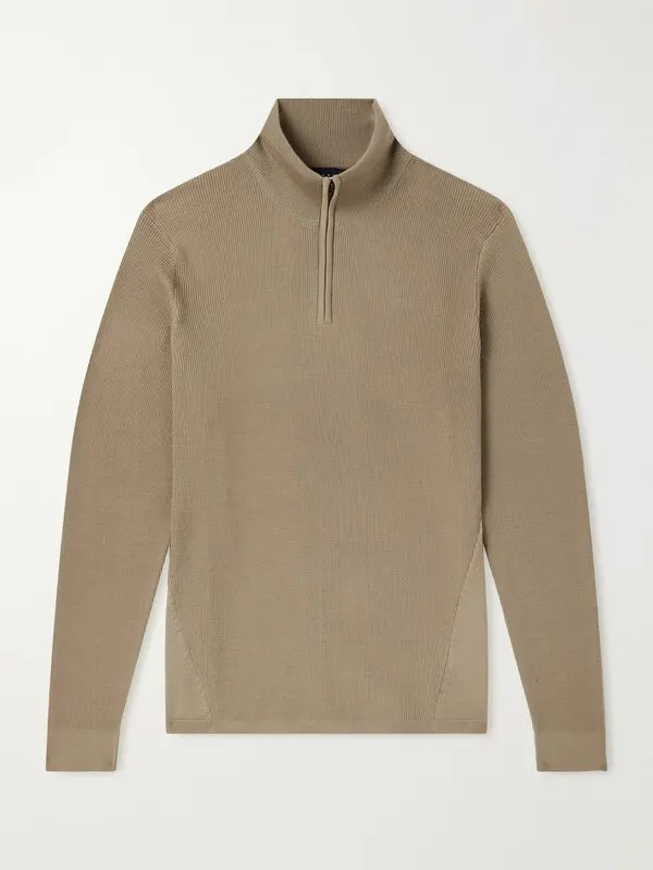 Sease Waffle Turtle-neck Wool-knitted Sweater - Neutrals