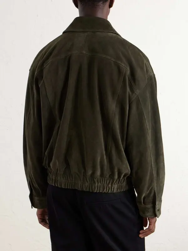 Saint Laurent Suede Blouson Jacket