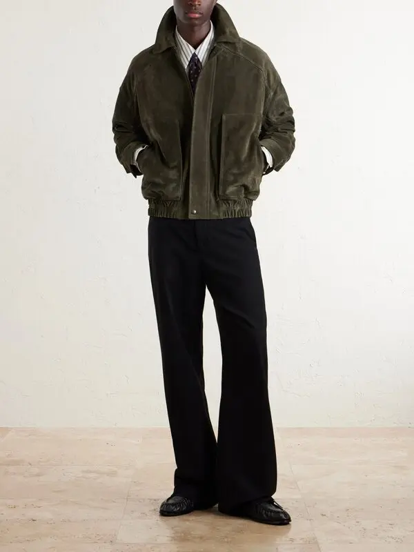 Saint Laurent Suede Blouson Jacket