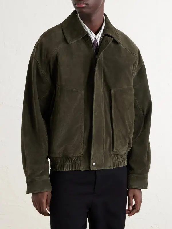 Saint Laurent Suede Blouson Jacket