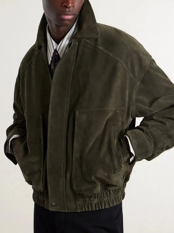 Saint Laurent Suede Blouson Jacket