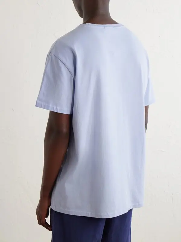 Polo Ralph Lauren Logo-embroidered Cotton-jersey T-shirt - Blue