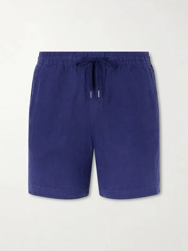 Polo Ralph Lauren Straight-leg Linen Shorts - Blue