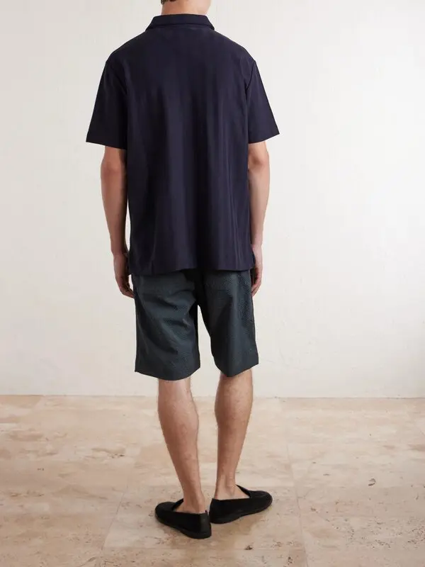Paul Smith Organic Herringbone Cotton-piqué Polo Shirt