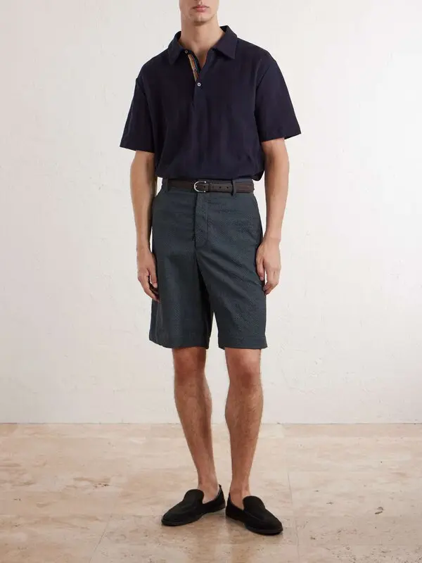 Paul Smith Organic Herringbone Cotton-piqué Polo Shirt