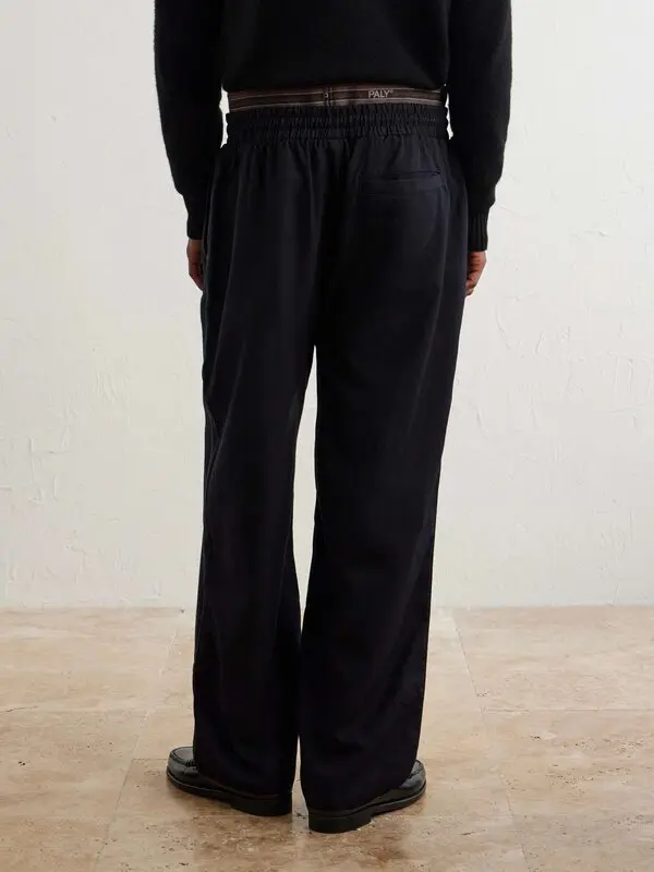 PALY HOLLYWOOD Wide-leg Wool-blend Sweatpants