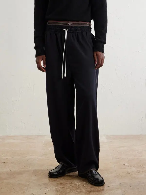 PALY HOLLYWOOD Wide-leg Wool-blend Sweatpants