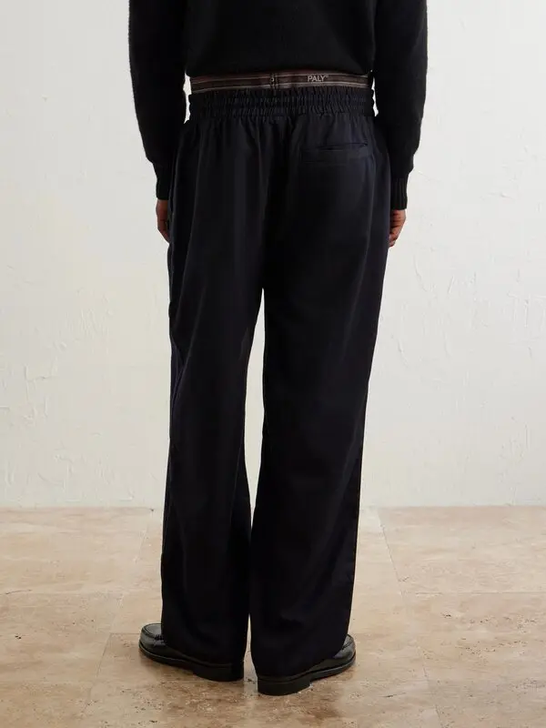 PALY HOLLYWOOD Wide-leg Wool-blend Sweatpants
