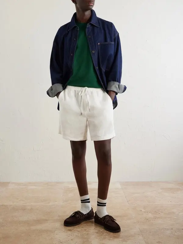 Polo Ralph Lauren Straight-leg Linen Shorts - White