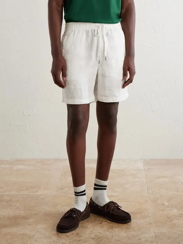 Polo Ralph Lauren Straight-leg Linen Shorts - White