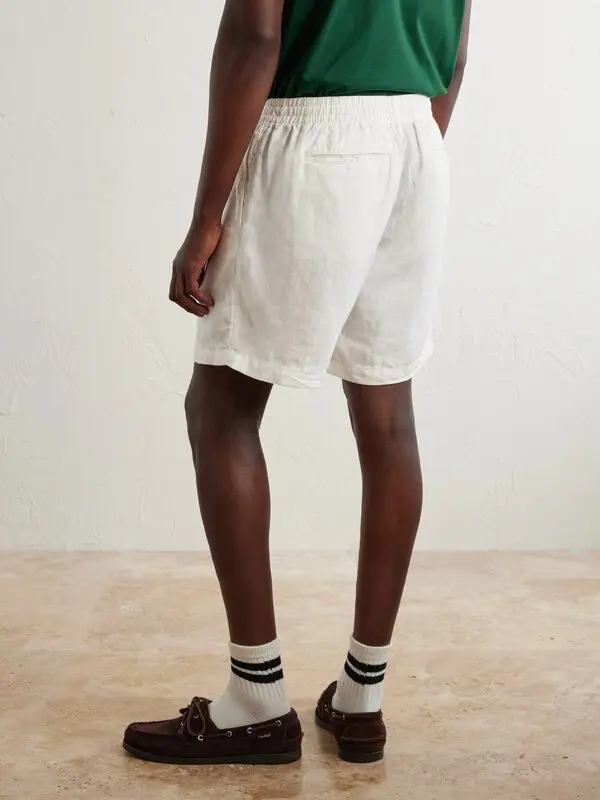 Polo Ralph Lauren Straight-leg Linen Shorts - White
