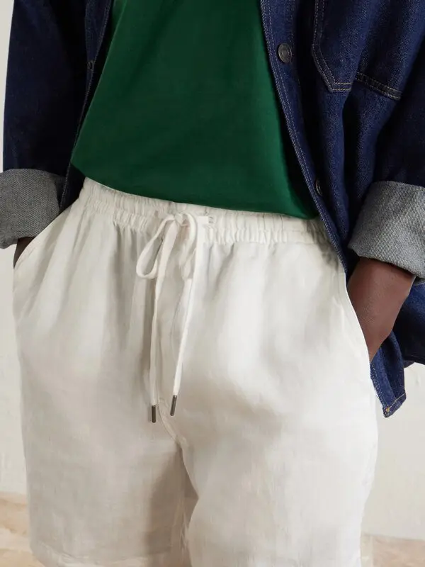Polo Ralph Lauren Straight-leg Linen Shorts - White