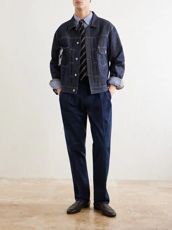 Polo Ralph Lauren Pleated Cotton-blend Trousers