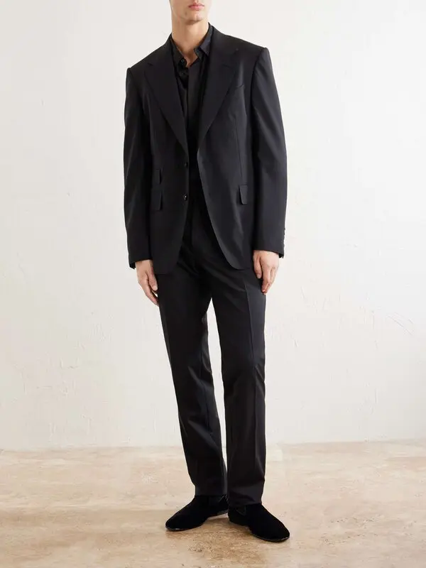 TOM FORD Shelton Straight-leg Stretch-wool Trousers