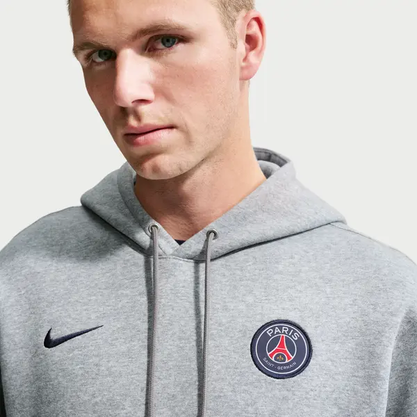 Nike Paris Saint-germain Club Soccer Pullover Hoodie - Grey